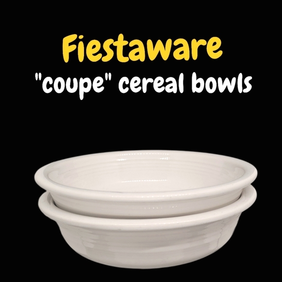 Fiestaware | Dining | 2 Fiesta 725 White Coupe Cereal Bowls | Poshmark